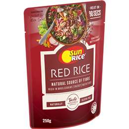 Sunrice Microwave Red Rice Pouch 250g | Woolworths