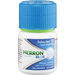Herron Blue Ibuprofen Tabsules 25 Pack | Woolworths
