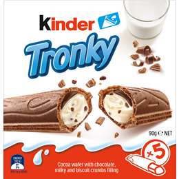 Kinder Tronky Creamy Chocolate Wafer Biscuit Multipack 5 Pack | Woolworths