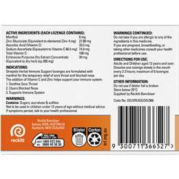 Strepsils Herbal Lozenges Immune Support Honey Lemon 16 Pack | Woolworths