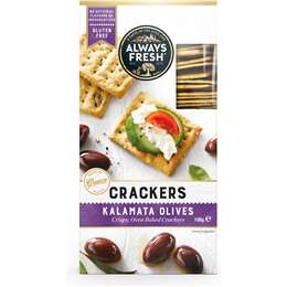 Always Fresh Crackers Kalamata Olive 100g | Woolworths