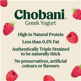Chobani Greek Yogurt Raspberry 160g | Woolworths