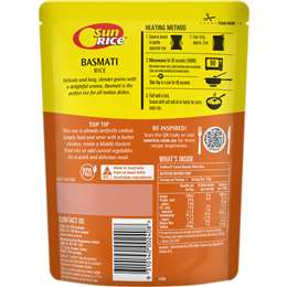 Sunrice Microwave Basmati Rice 250g | Woolworths