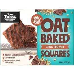 Tasti Oat Baked Squares Choc Brownie 5 Pack | Woolworths