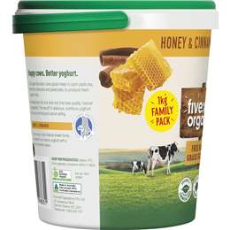 Five:am Organic Yoghurt Honey & Cinnamon 1kg | Woolworths