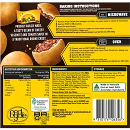 Mccain Pizza Pocket Vegemite 400g | Woolworths