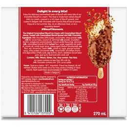 Lotus Biscoff Milk Chocolate Ice Cream Sticks 3 Pack | Woolworths