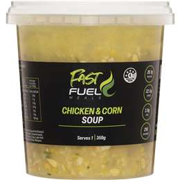 Fast Fuel Meals Chicken Corn Soup 350g | Woolworths