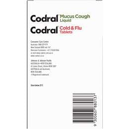 Codral Plus Mucus Cough Liquid 150ml & Cold & Flu Tablets 20 Pack ...