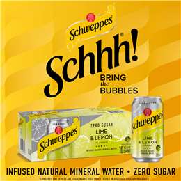 Schweppes Zero Sugar Lime Infused Mineral Water Cans Multipack 375ml X ...