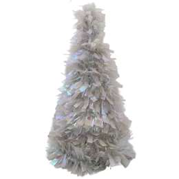 Christmas Tinsel Tabletop Tree White Each | Woolworths