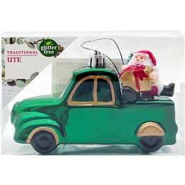 Christmas Traditional Ute With Santa Decoration Green Each | Woolworths
