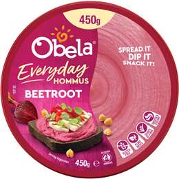 Obela Beetroot Hommus 450g | Woolworths