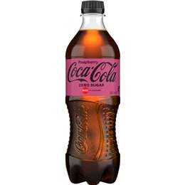 Coca - Cola Raspberry Zero Sugar Soft Drink Bottle 600ml | Woolworths