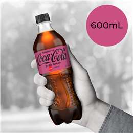 Coca - Cola Raspberry Zero Sugar Soft Drink Bottle 600ml | Woolworths
