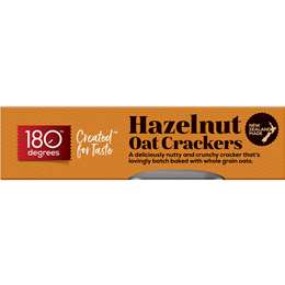 180 Degrees Oat Crackers Hazelnut 150g | Woolworths