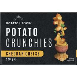 Potato Utopia Potato Crunchies Cheddar Cheese 500g | Woolworths