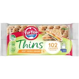 Tip Top Bakery Sandwich Thins Mixed Grain 6 Pack | Woolworths