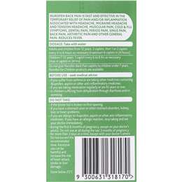 Nurofen Caplets Back Pain 24pk | Woolworths