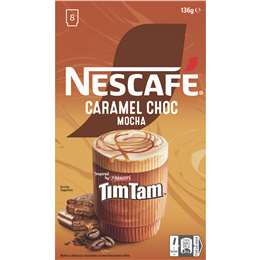 Nescafe Caramel Choc Mocha Tim Tam Coffee Sachets 8 Pack | Woolworths