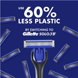 Gillette Solo 3 Handle With 20 Blade Cartridges Razor Pack Each ...