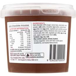 Yalla Dark Chocolate Mousse 300g | Woolworths