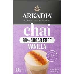 Arkadia Chai Tea Vanilla 99% Sugar Free 8 Pack | Woolworths