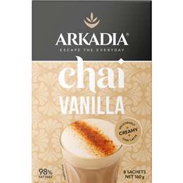 Arkadia Chai Tea Vanilla 8 Pack | Woolworths