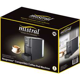 Mistral Nespresso Compatible Coffee Pod Machine Each | Woolworths