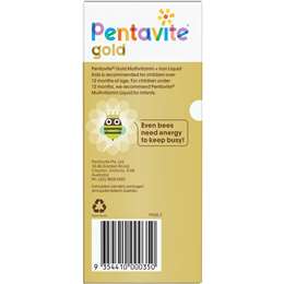 Pentavite Multivitamin + Iron Gold Kids Liquid Watermelon 200ml ...