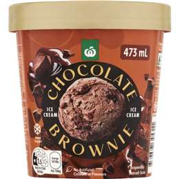 Woolworths Chocolate Brownie Ice Cream 473ml | Woolworths