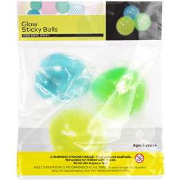 Whiz Pop Bang Glow Sticky Balls 3 Pack | Woolworths
