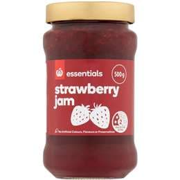 Essentials Strawberry Jam 500g | Woolworths
