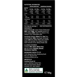 Moondarra Cream Cheese Herb & Garlic Snack Pack 50g | Woolworths