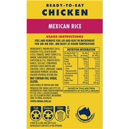 Sirena Ready To Eat Mexican Rice With Chicken 190g | Woolworths