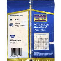 Classic Indian Bread Roti Plain 280g | Woolworths