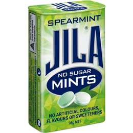 Jila No Sugar Mints Spearmint 34g | Woolworths