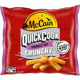 Mccain Quick Cook Crinkle Cut Crunchy Chips 750g | Woolworths