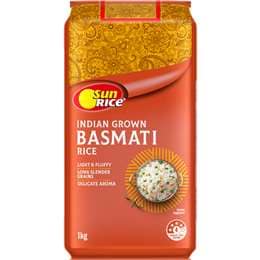Sunrice Indian Grown Basmati Rice Classic 1kg | Woolworths