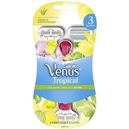Venus Venus Tropical Disposable Razor 3 Pack | Woolworths