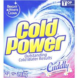 Cold Power With Cuddly Top Loader Laundry Powder 1.8kg | Woolworths