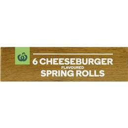 Woolworths Cheeseburger Flavoured Spring Rolls 6 Pack | Woolworths