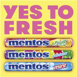 Mentos Fruit Chews Rainbow 37.5g Roll | Woolworths