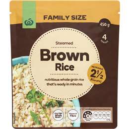 Woolworths Microwave Brown Rice Family Size 450g | Woolworths