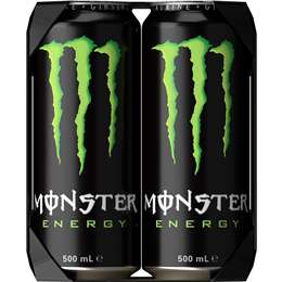 Monster Energy Green Multipack Cans 500ml X4 Pack | Woolworths