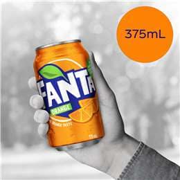 Fanta Orange Soft Drink Cans 375ml X24 Pack | Woolworths