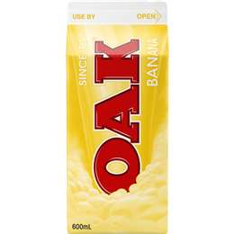 Oak Banana Flavoured Milk 600ml | Woolworths