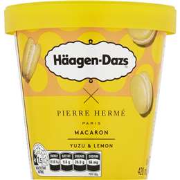 Haagen-dazs Yuzu & Lemon Macaron Ice Cream 420ml | Woolworths