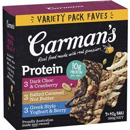 Carman's Protein Bars Variety 9 Pack | Woolworths