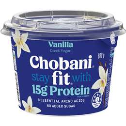 Chobani Fit Vanilla Greek Yogurt 680g | Woolworths